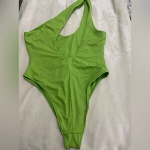PacSun | Swim | Pacsun Green Asymmetrical Onepiece Swimsuit | Poshmark